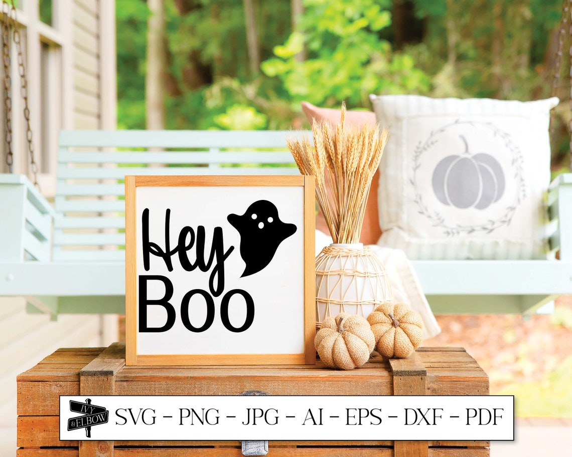 Hey Boo Sublimation Designs Halloween SVG Hocus Pocus SVG | Etsy
