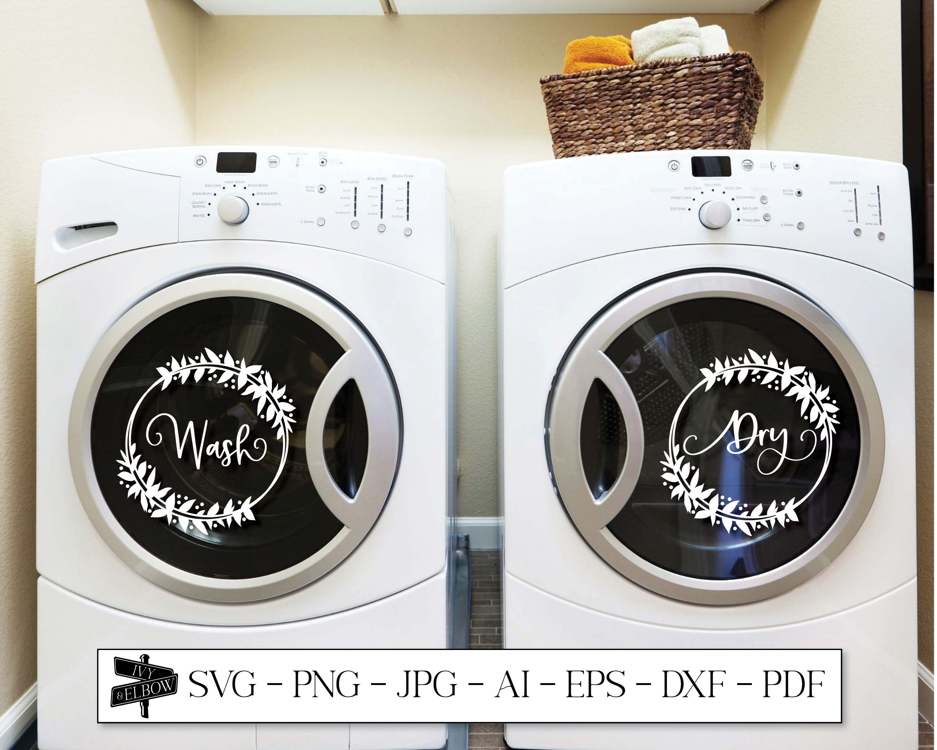 Wash and Dry Laundry SVG SVG Files for Cricut Farmhouse SVG - Etsy