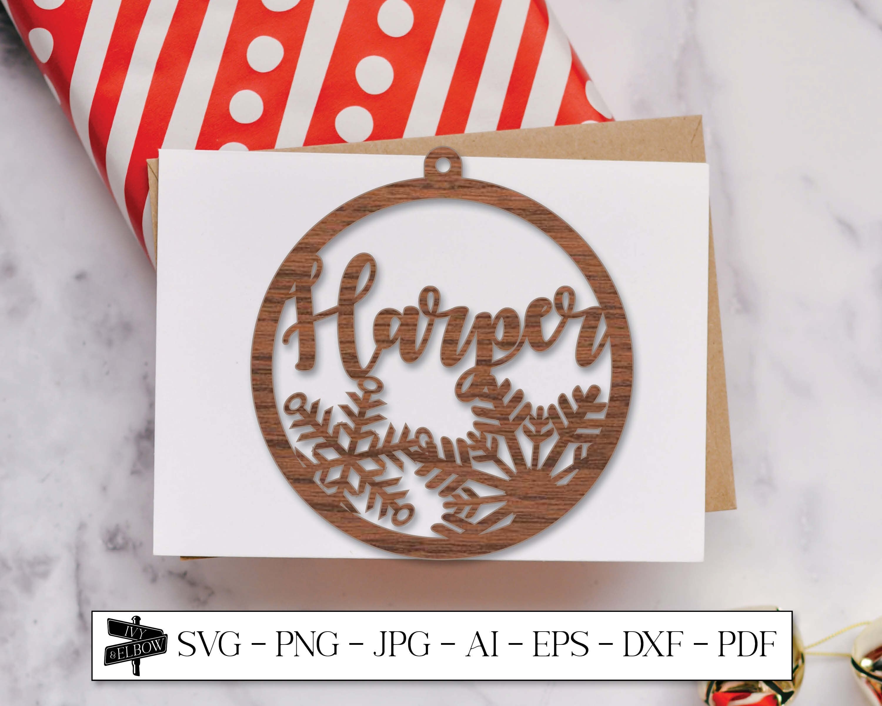 Snowflake Name Ornament Snowflake Ornament SVG Sublimation - Etsy