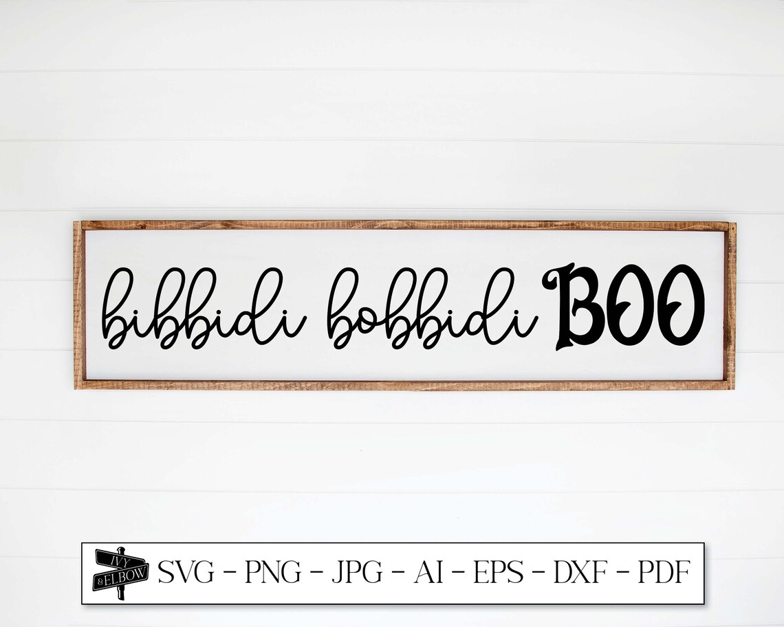 Bibbidi Bobbidi Boo Funny Halloween SVG SVG Files for | Etsy
