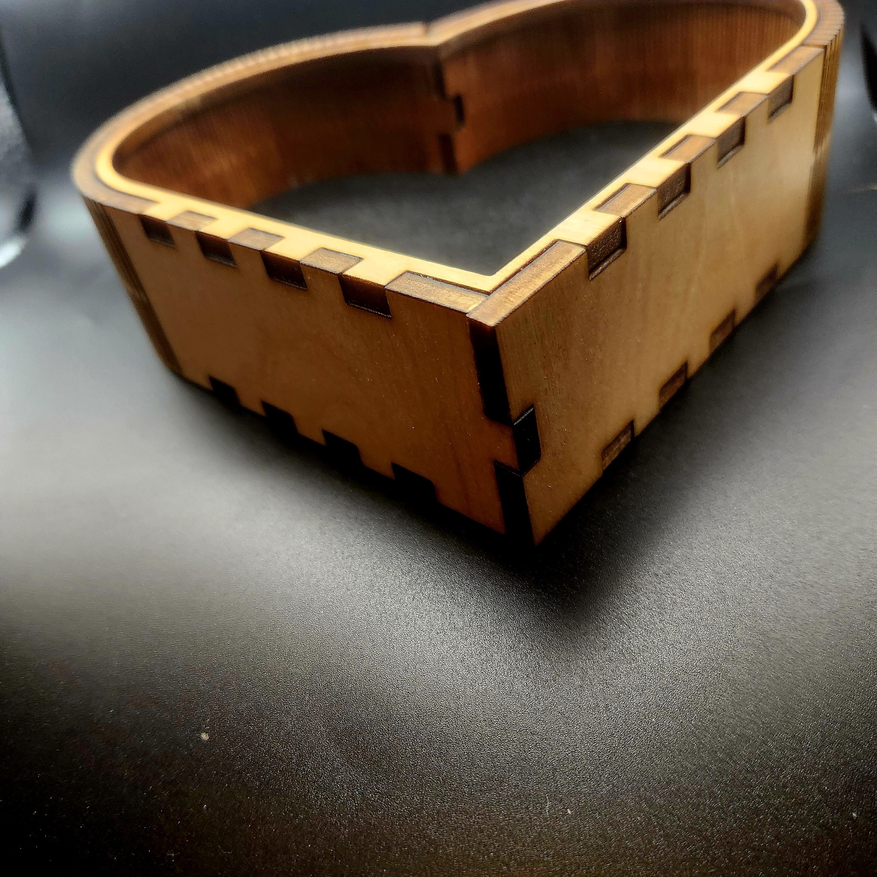 Heart Box With Living Hinges - Lightburn File - Etsy