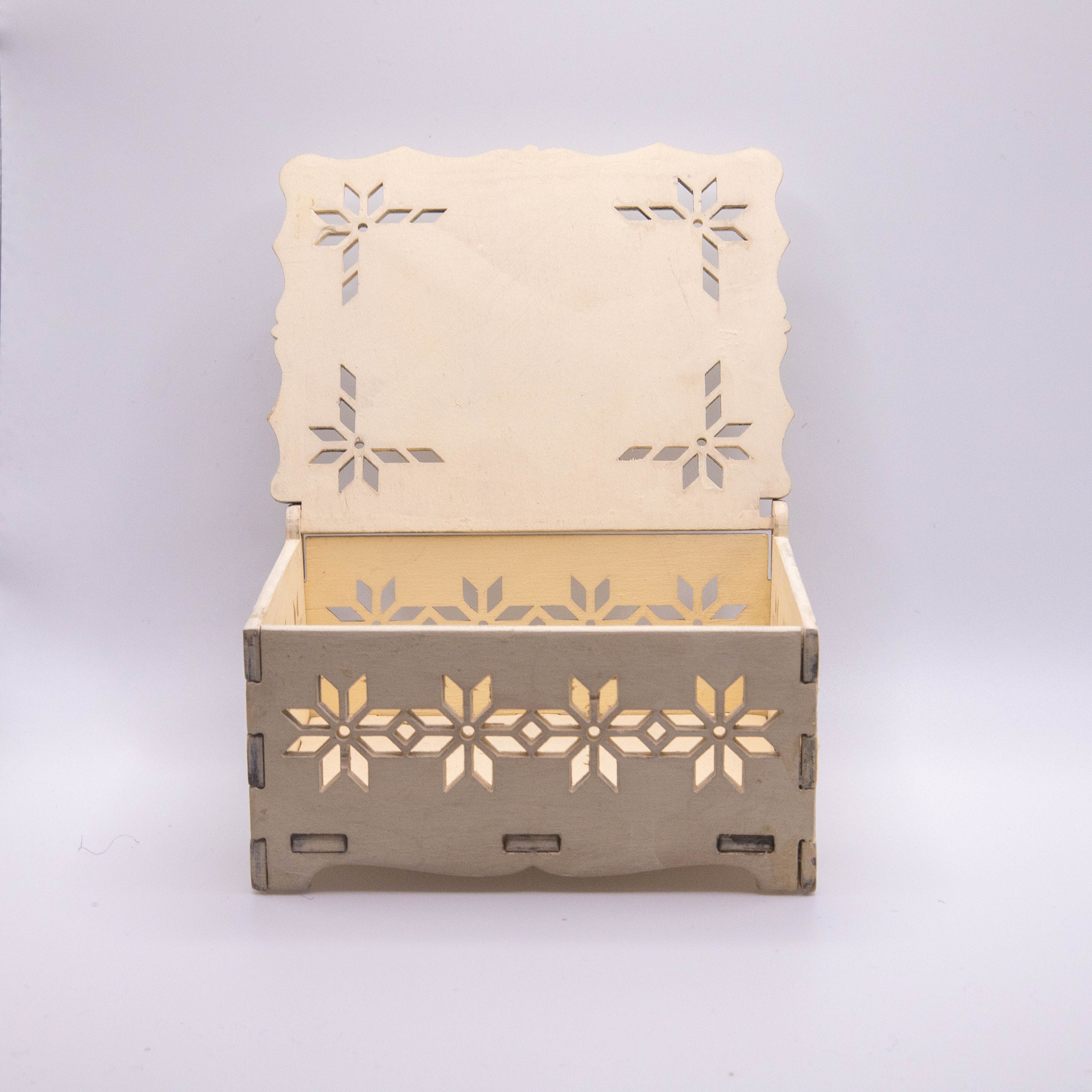 Small Hinged Snowflake Box - Lightburn File - Etsy