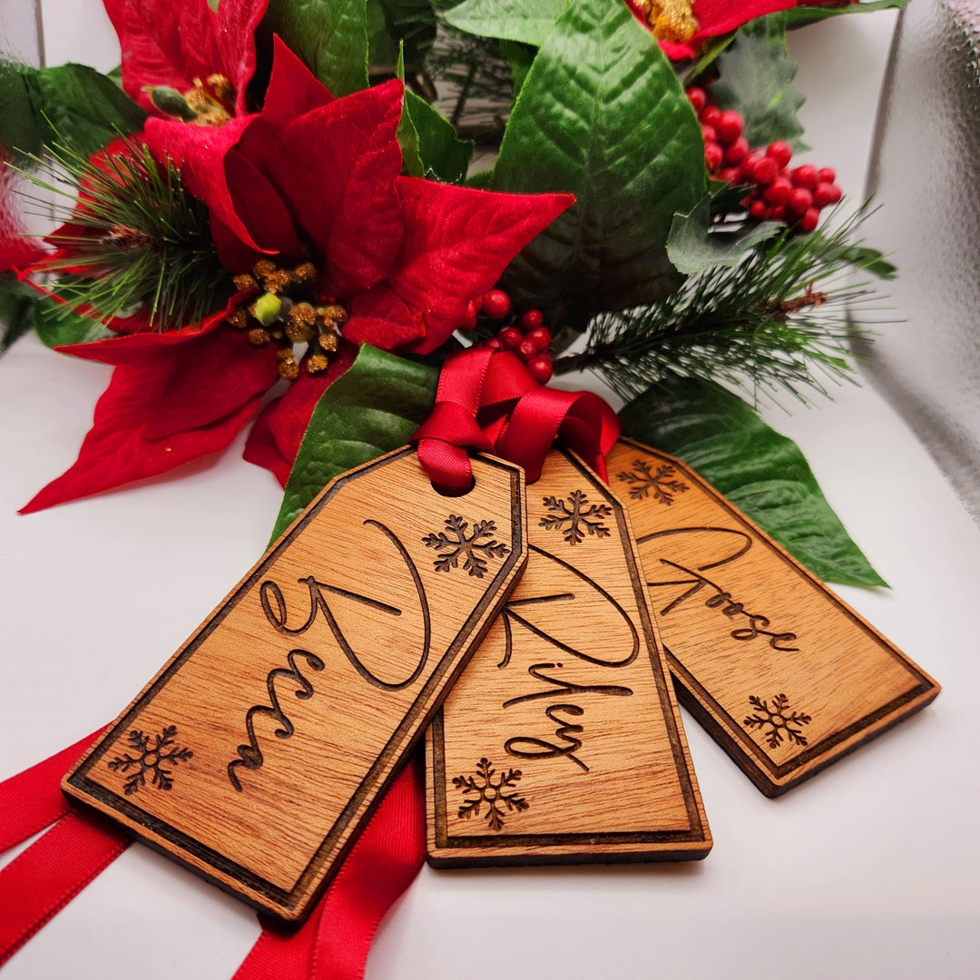 Stocking/gift Tags With Barrington Font Lightburn File - Etsy