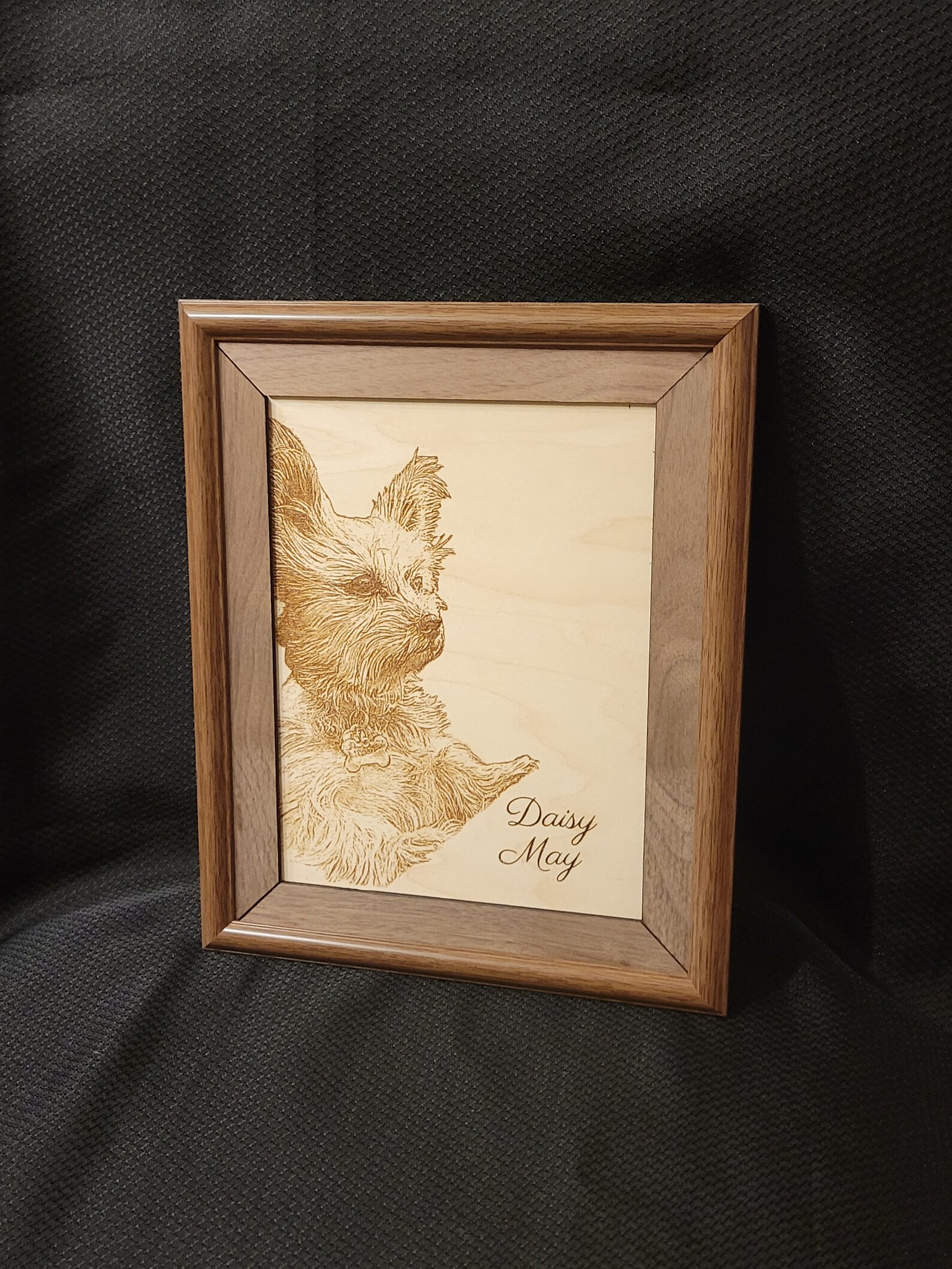 Engraved Pet Portrait, Personalized Laser Cut Wood Photo - Etsy
