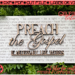 Instant Download | Laser Ready Christian SVG | Preach the Gospel | If ...