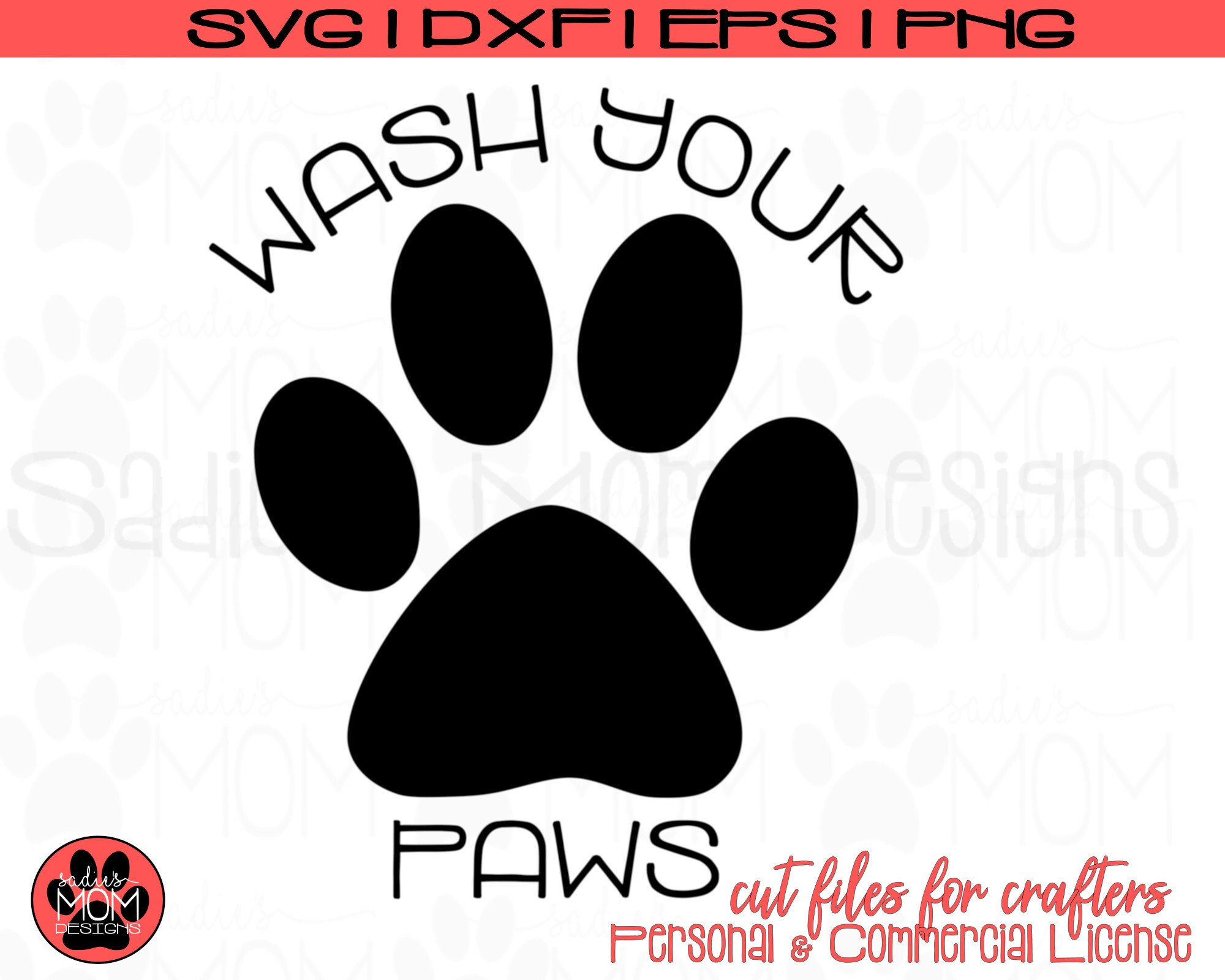 Wash Your Paws SVG Dog Saying Paw Print Wash Your Hands - Etsy