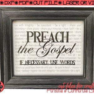 Instant Download | Laser Ready Christian SVG | Preach the Gospel | If ...