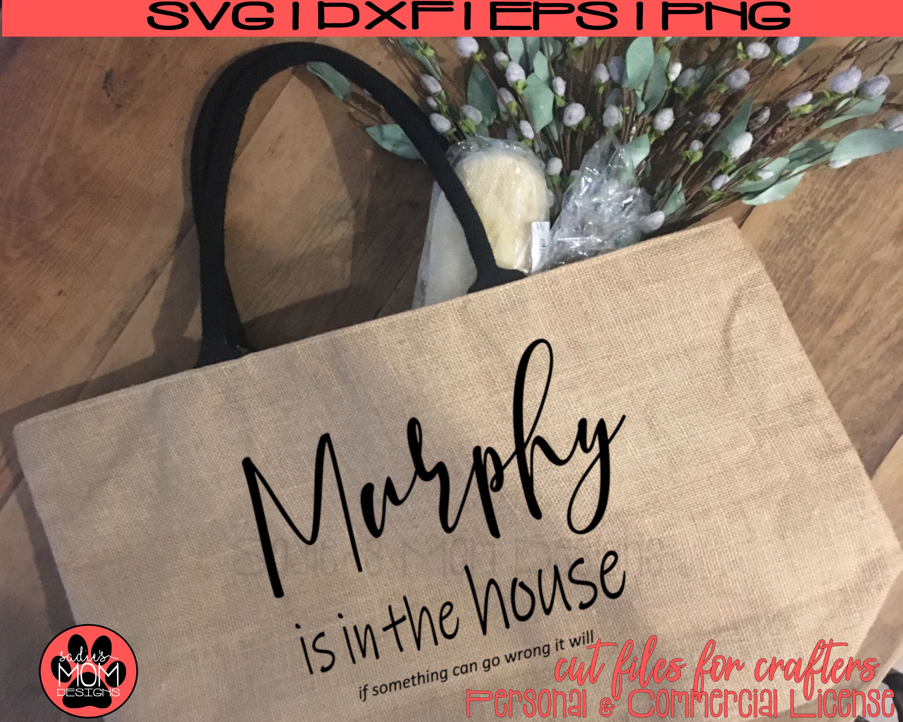 Ley de Murphy SVG Murphy está en la casa. Si algo puede salir - Etsy España