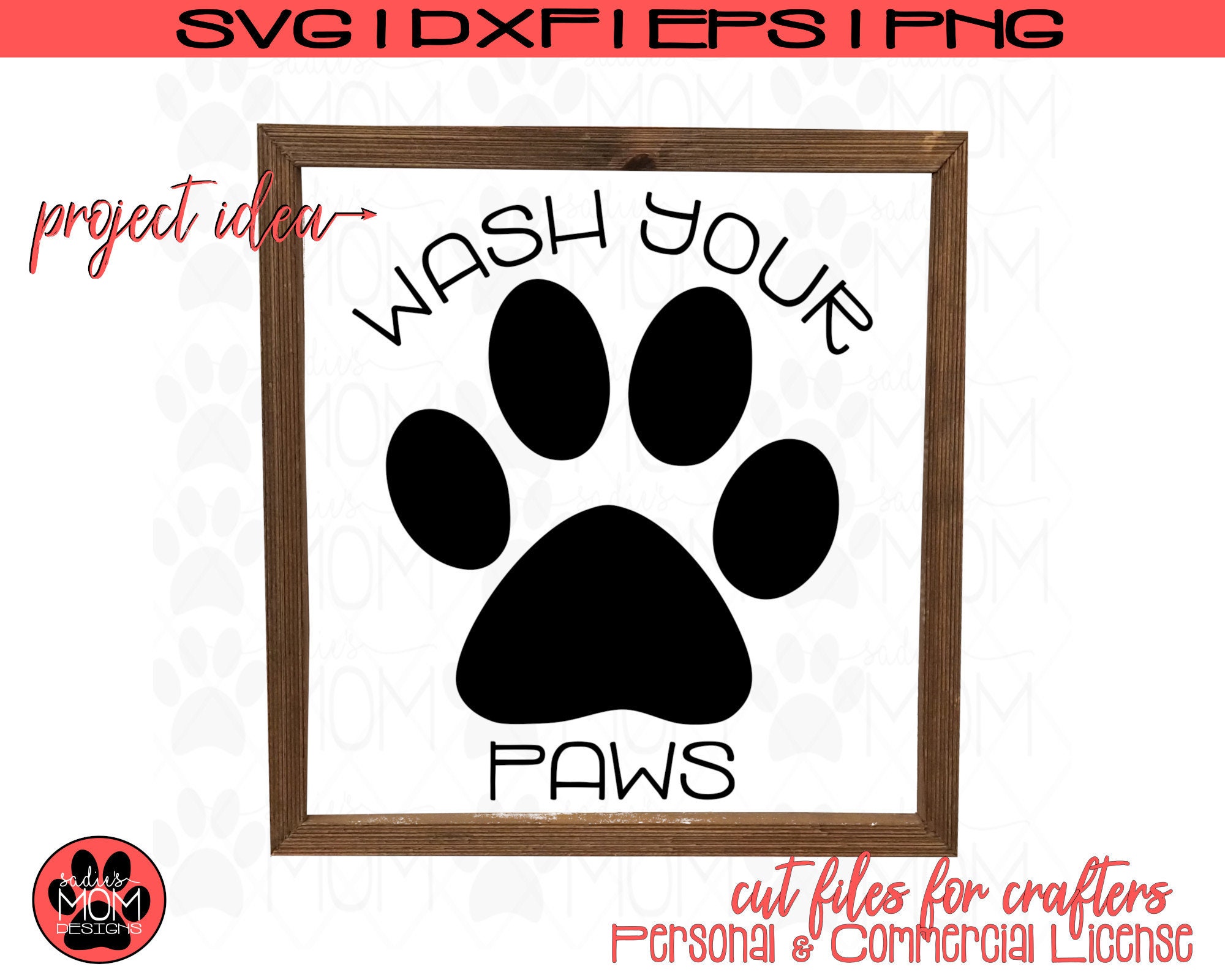 Wash Your Paws SVG Dog Saying Paw Print Wash Your Hands - Etsy