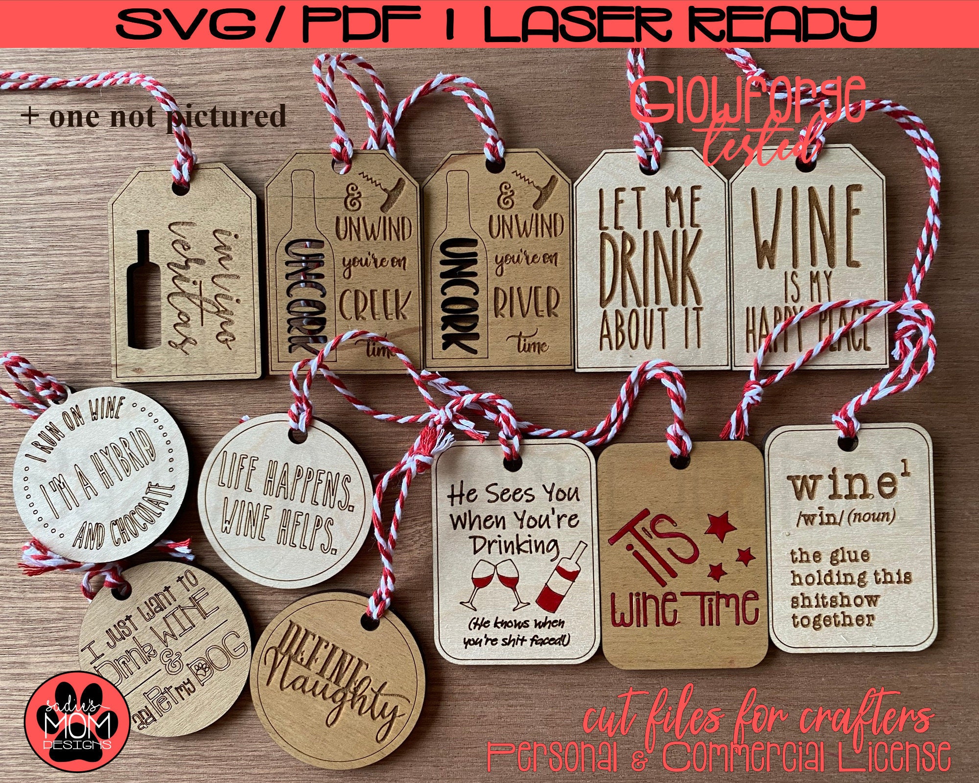 Instant Download 15 Wine Tag Designs SVG Bundle Wine - Etsy