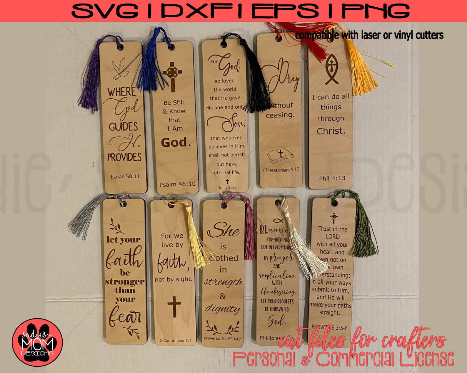 Instant Download Christian Bookmark Bundle Ten Faith Based - Etsy
