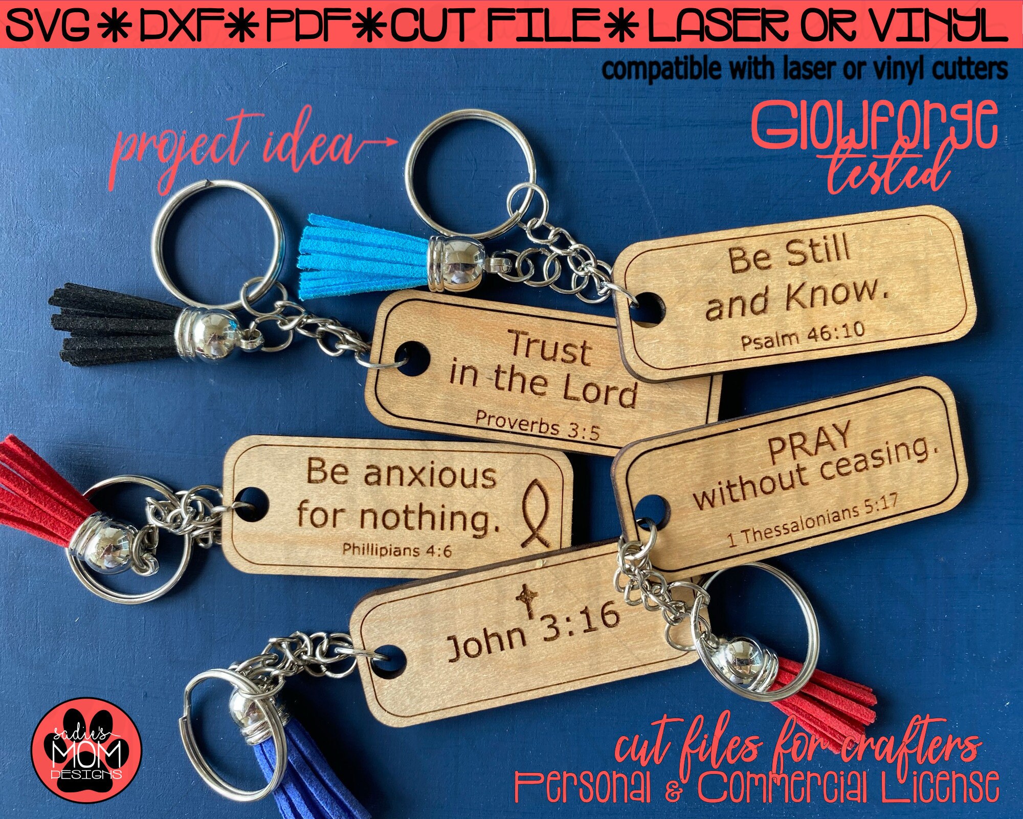 Instant Download | 16 Faith Based Keychain Designs | SVG Bundle ...
