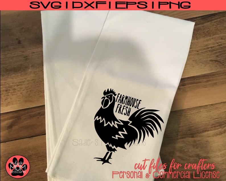 Farmhouse Fresh Rooster Cut File for Cricut and Silhouette - Etsy
