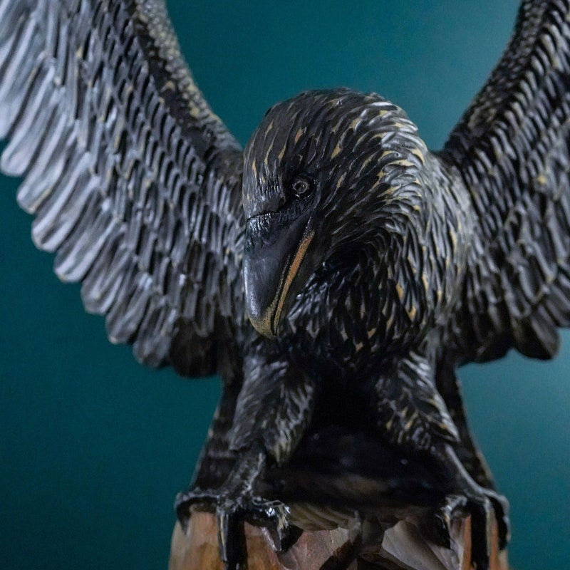 Raven Sculpture - Etsy