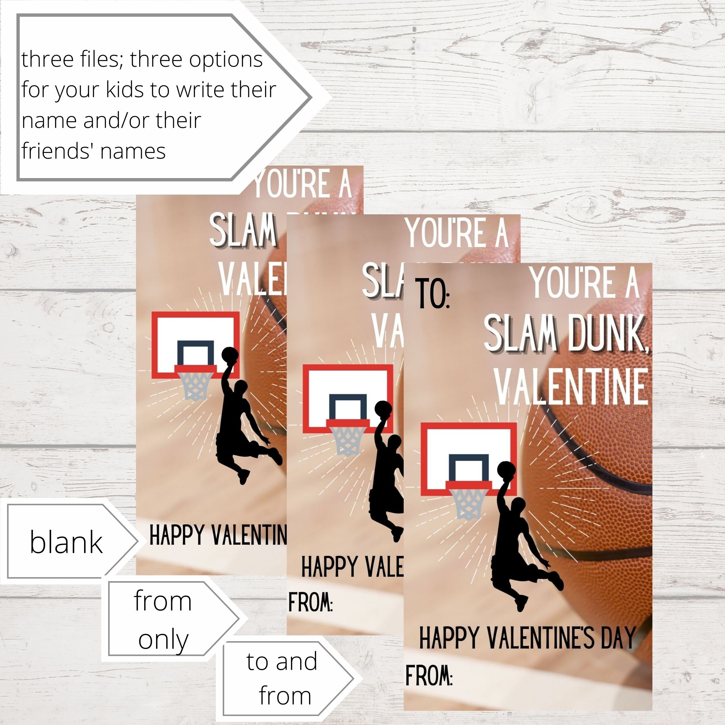 Basketball Valentines, Printable Valentines for Kids, Classroom ...