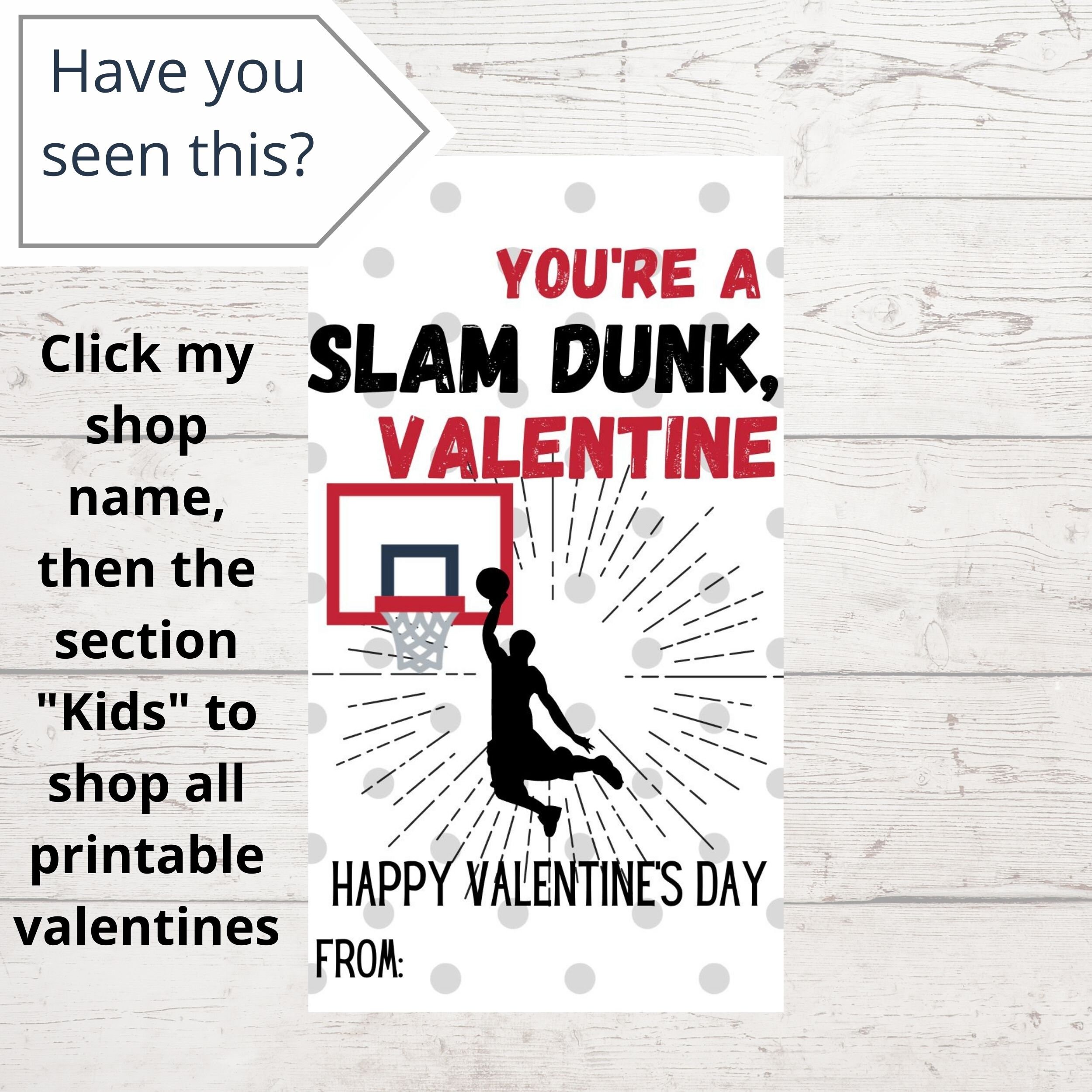 Basketball Valentines, Printable Valentines for Kids, Classroom ...