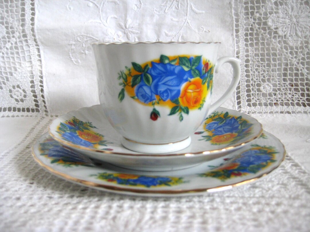 Vintage Collectible Place Setting English Rose Coffee Place Setting ...