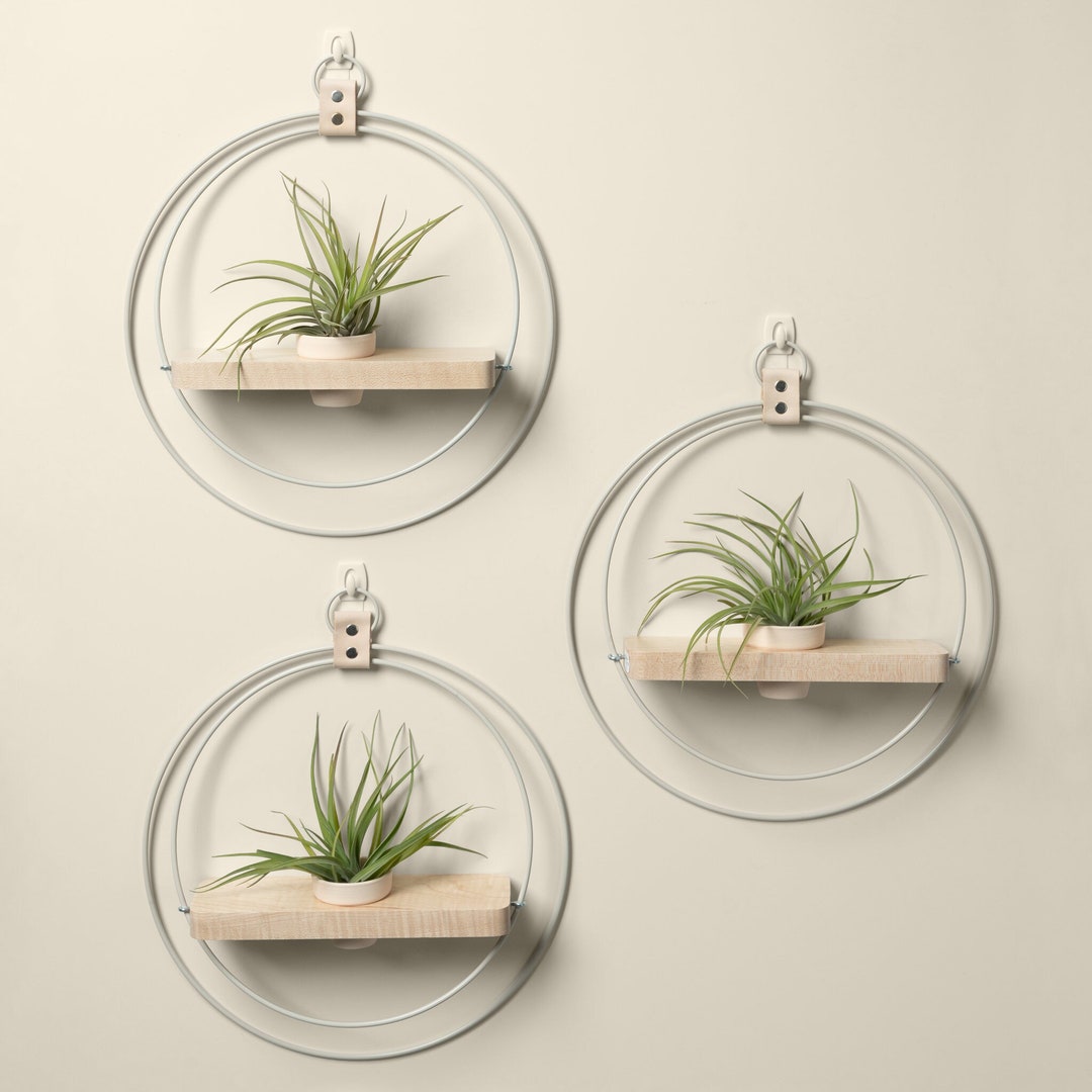 Plant Shelf Trio Modern Wall Decor, Home Decor, Wall Mounted Plant ...