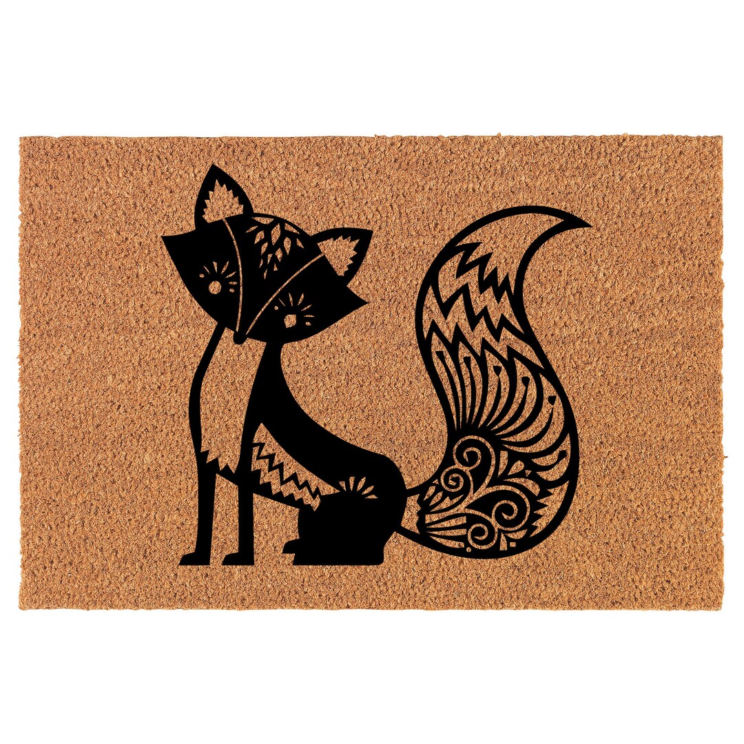 Fancy Fox Coir Doormat Door Mat Housewarming Gift Newlywed Gift Wedding ...