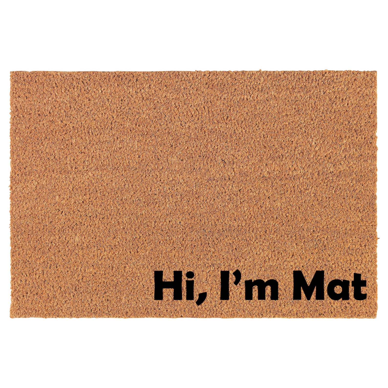 Hi I'm Mat Corner Coir Doormat Door Mat Housewarming Gift | Etsy