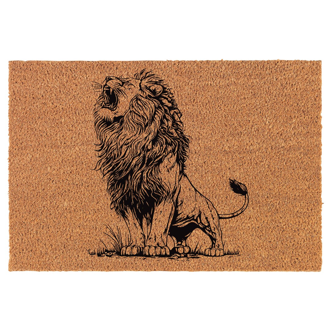 Lion Roaring Coir Doormat Door Mat Housewarming Gift Newlywed Gift ...