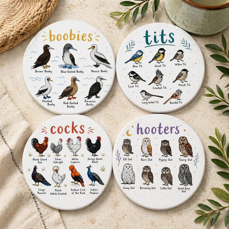 Bird Ceramic Coasters - Etsy