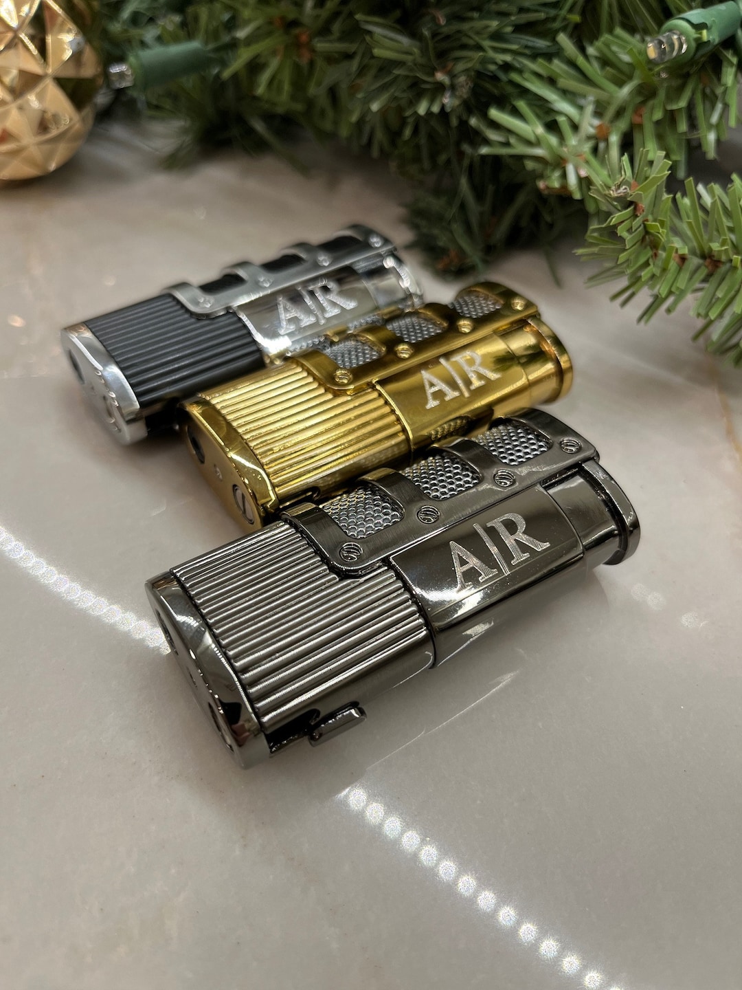 Custom Engraved Triple Torch Lighter Personalized Cigar Cutter Gift for ...