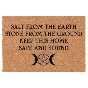 Salt From the Earth Wiccan Witch Pagan Coir Doormat Door Mat Entry Mat ...