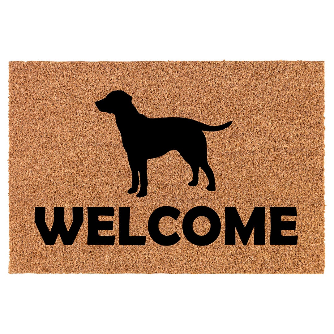 Welcome Lab Labrador Retriever Coir Doormat Door Mat Housewarming Gift ...