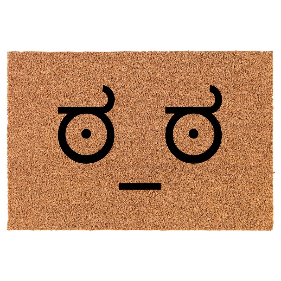 Look of Disapproval Funny Unicode Meme Coir Doormat Door Mat Entry Mat ...