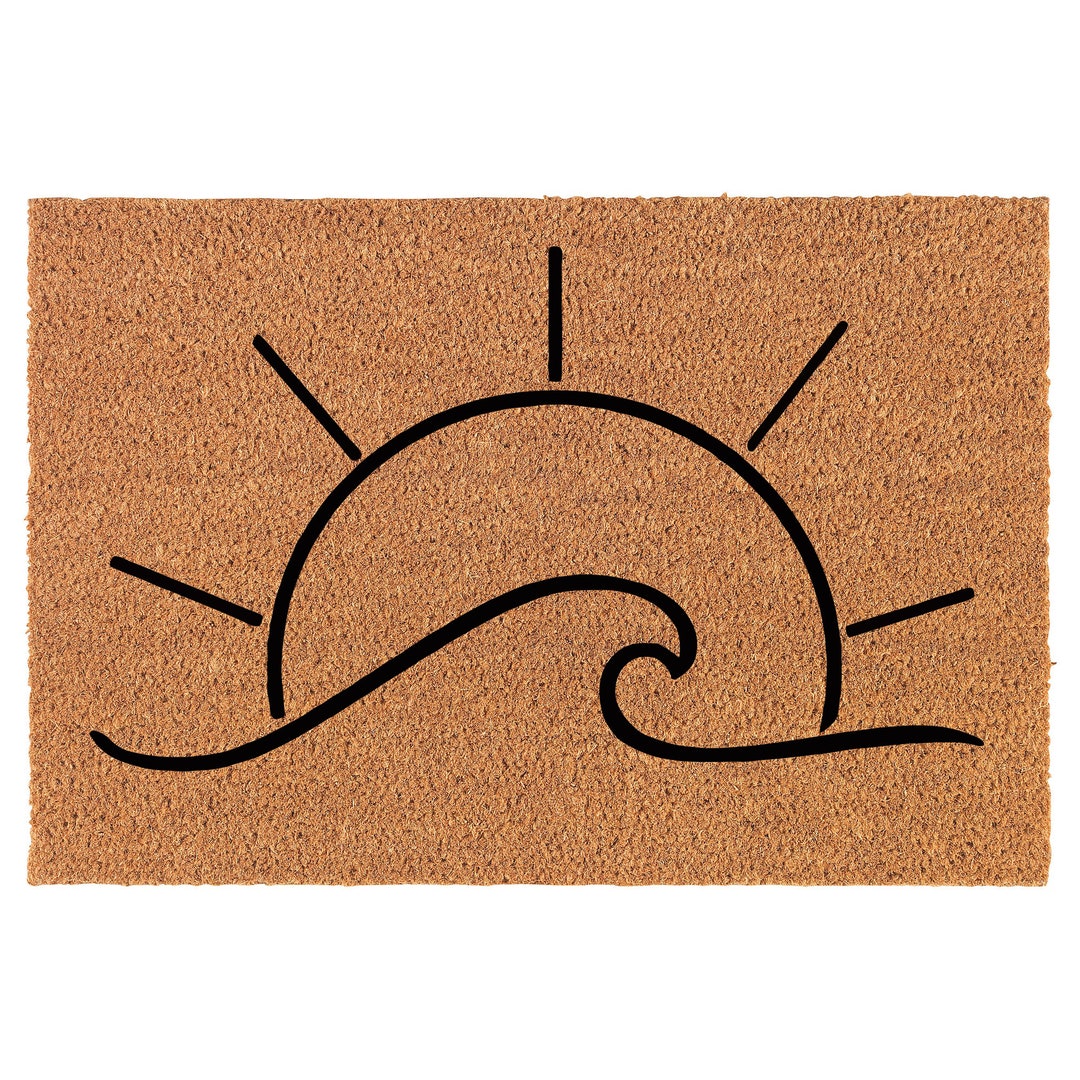 Sun and Wave Summer, Beach House, Lake House Coir Doormat Door Mat ...