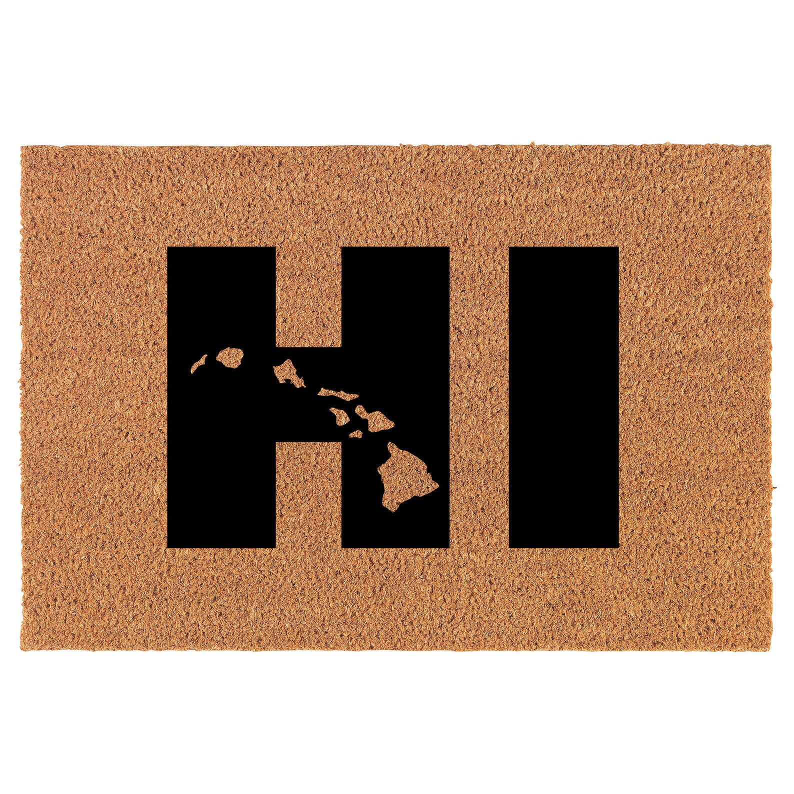 HI Hawaiian Islands Hawaii Coir Doormat Door Mat Entry Mat - Etsy