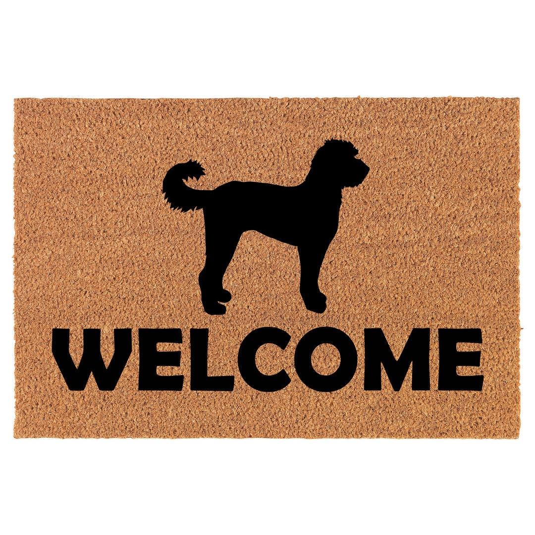 Welcome Labradoodle Coir Doormat Door Mat Housewarming Gift Newlywed ...