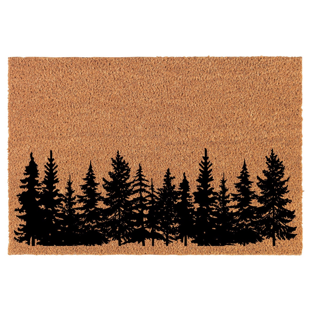 Forest Treeline Coir Doormat Door Mat Entry Mat Housewarming Gift ...