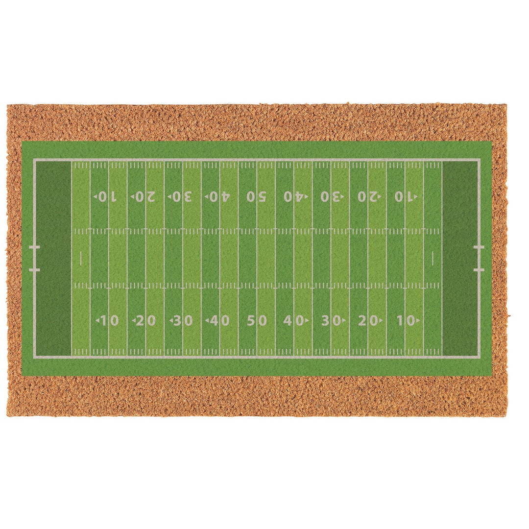 Football Field Coir Doormat Door Mat Entry Mat Housewarming Gift ...
