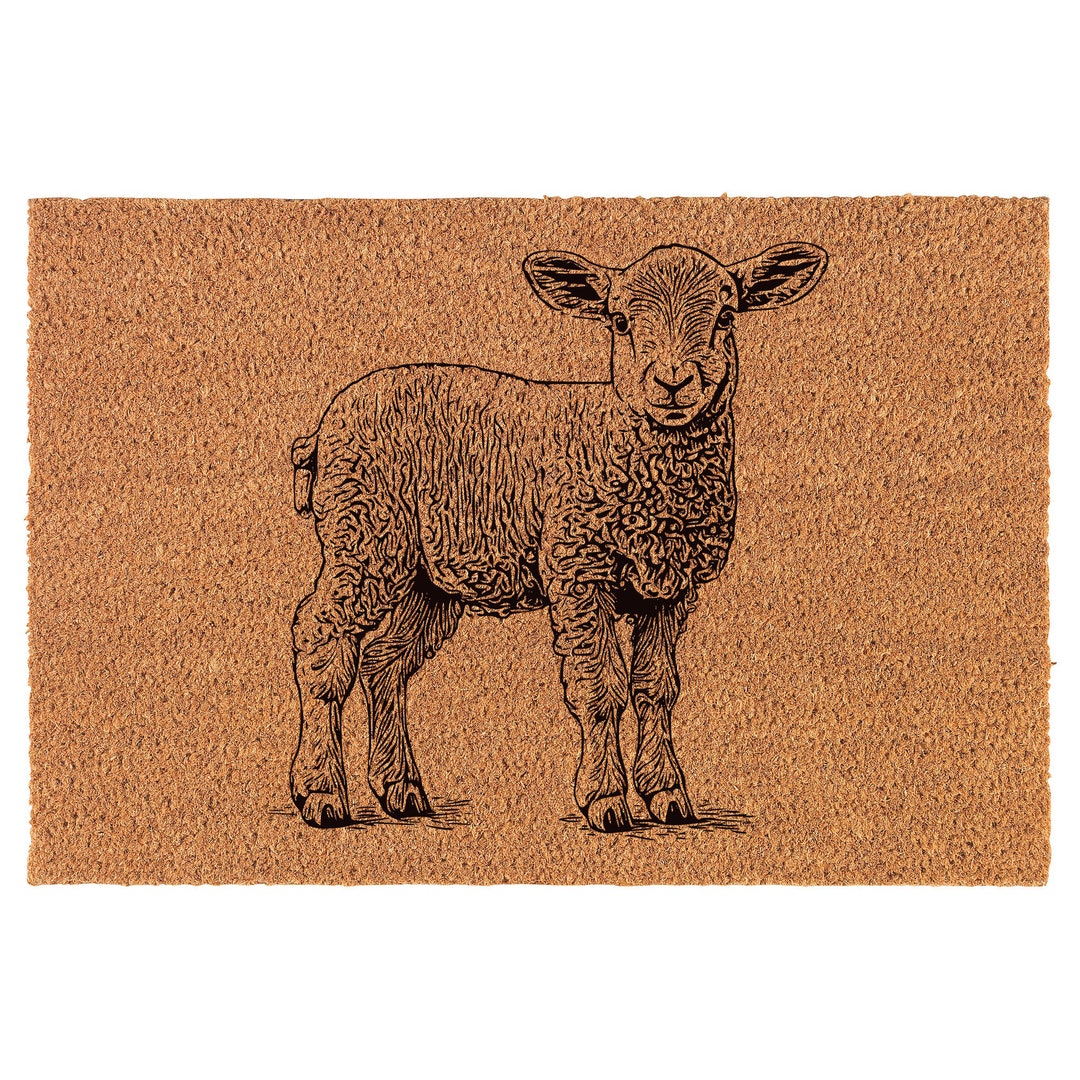 Lamb Sheep Coir Doormat Door Mat Housewarming Gift Newlywed Gift ...