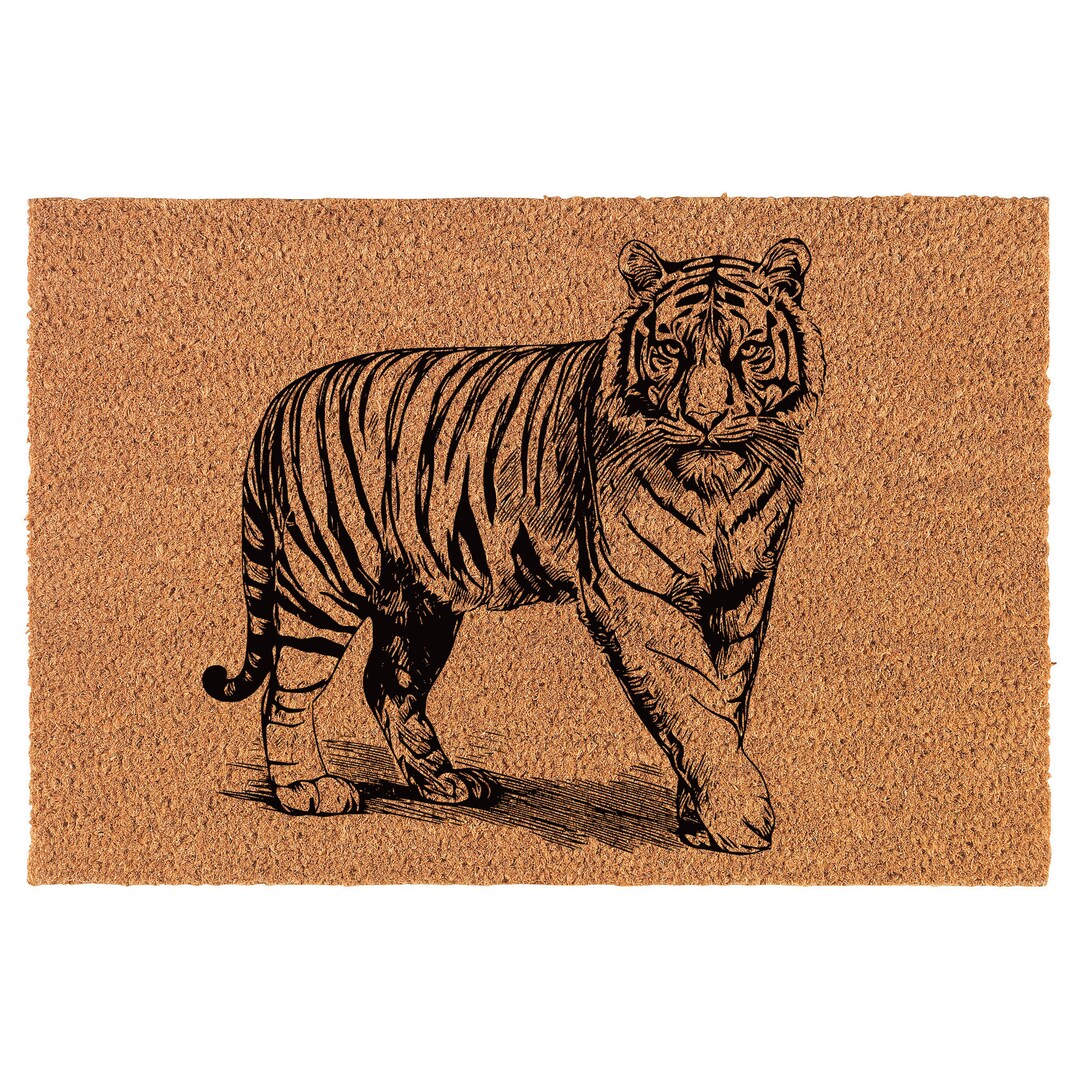 Tiger Coir Doormat Door Mat Housewarming Gift Newlywed Gift Wedding ...