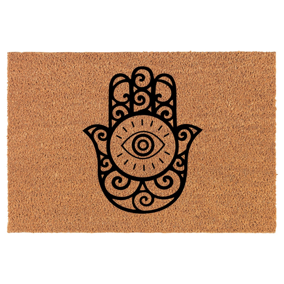 Evil Eye Coir Doormat Door Mat Entry Mat Housewarming Gift Wedding Gift ...