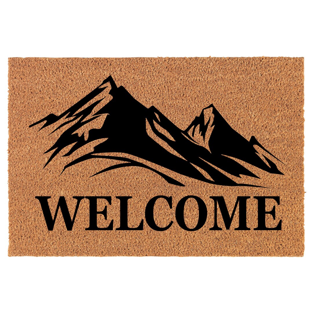 Welcome Mountains Cabin Coir Doormat Door Mat Entry Mat Housewarming ...
