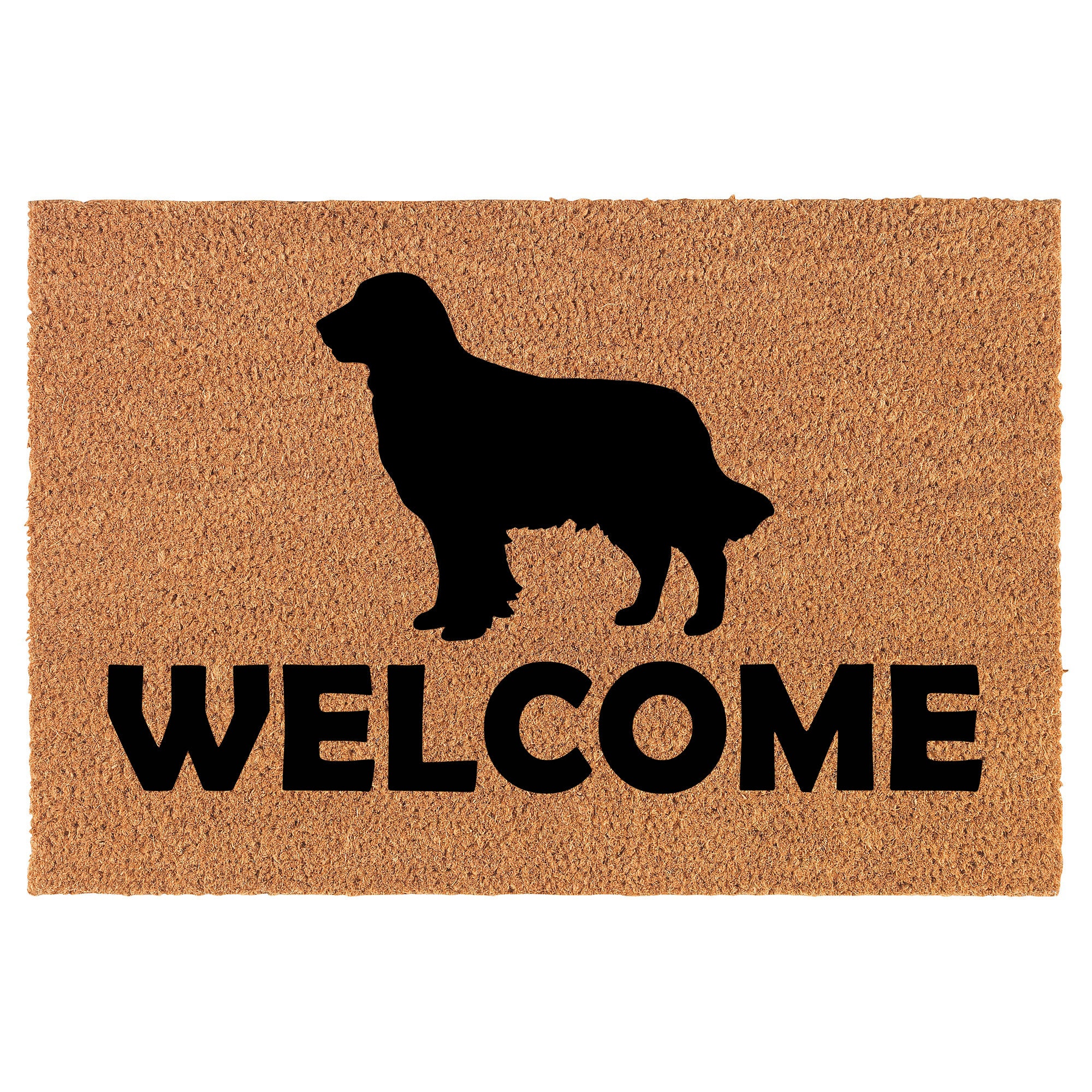 Welcome Golden Retriever Coir Doormat Door Mat Housewarming Gift ...