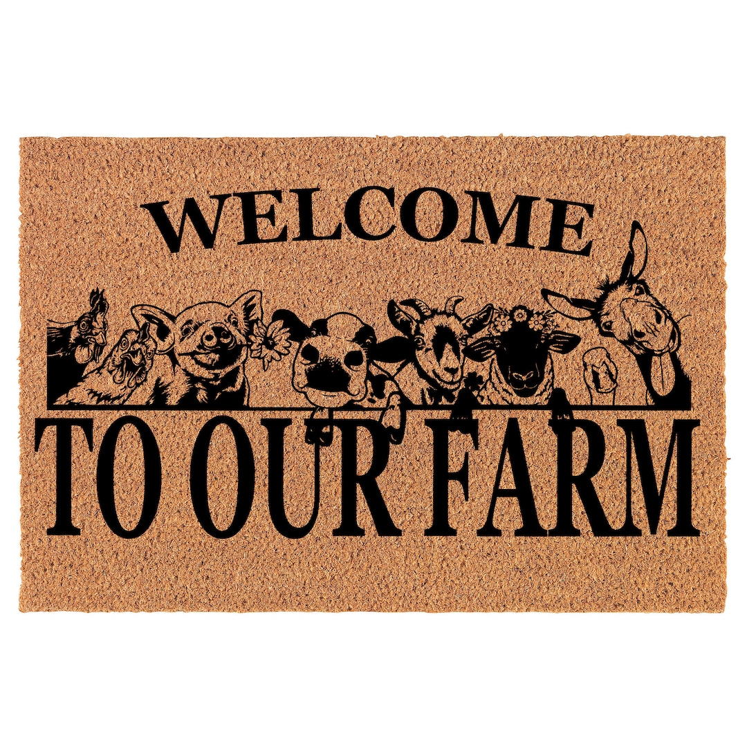 Welcome to Our Farm Chicken Pig Cow Goat Sheep Goose Donkey Coir ...