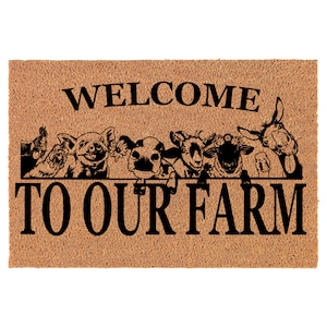 Welcome to Our Farm Chicken Pig Cow Goat Sheep Goose Donkey Coir ...