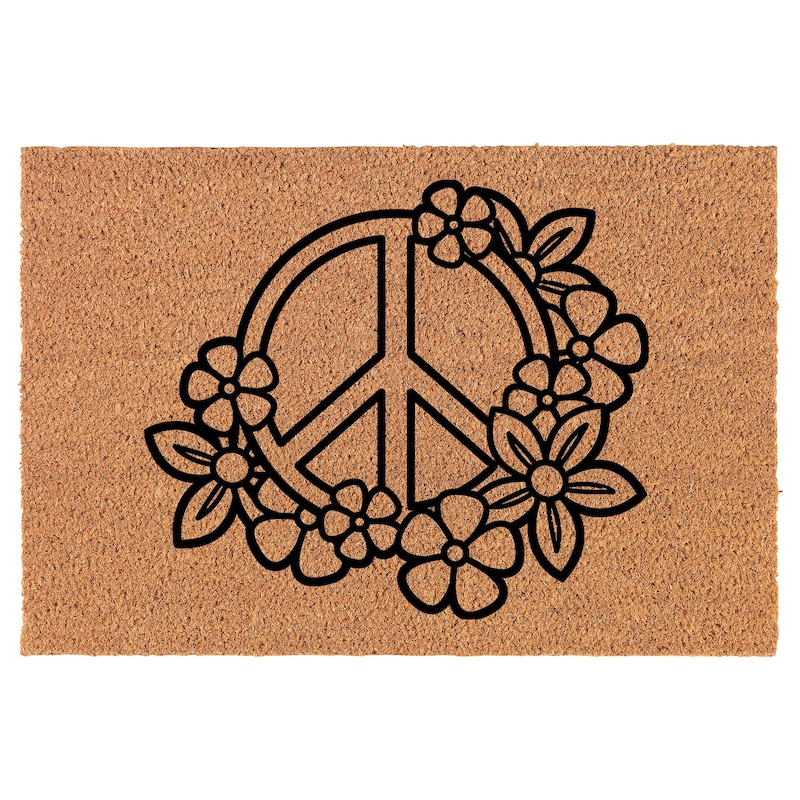 Peace Doormat - Etsy