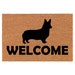 Welcome Corgi Coir Doormat Door Mat Entry Mat Housewarming Gift ...