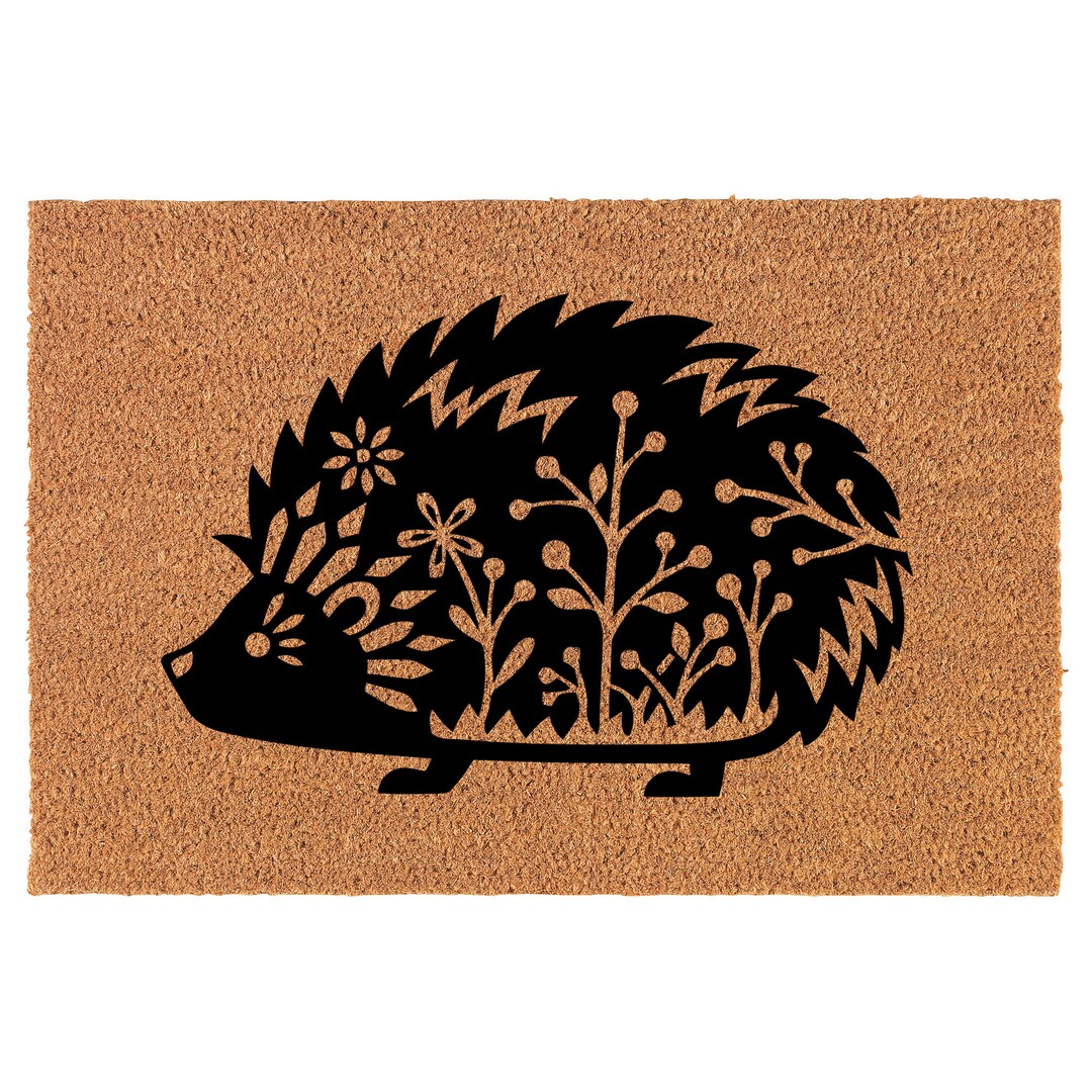 Fancy Hedgehog Coir Doormat Door Mat Housewarming Gift Newlywed Gift ...