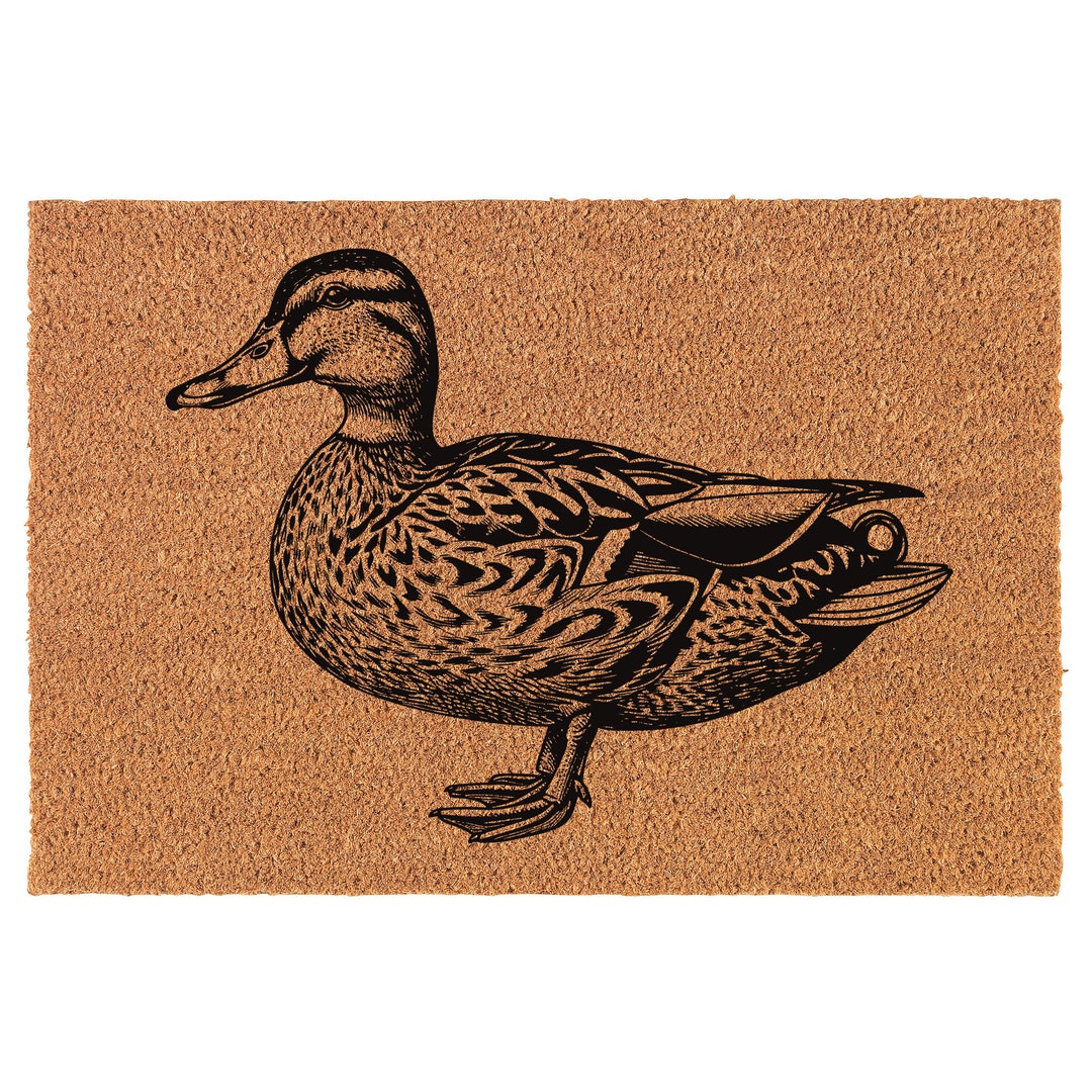 Stylized Duck Coir Doormat Door Mat Housewarming Gift Newlywed Gift ...