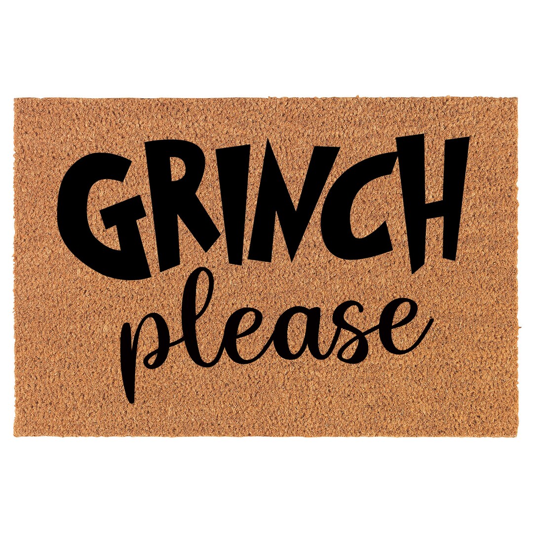 Grinch Please Christmas Funny Coir Doormat Door Mat Entry Mat - Etsy