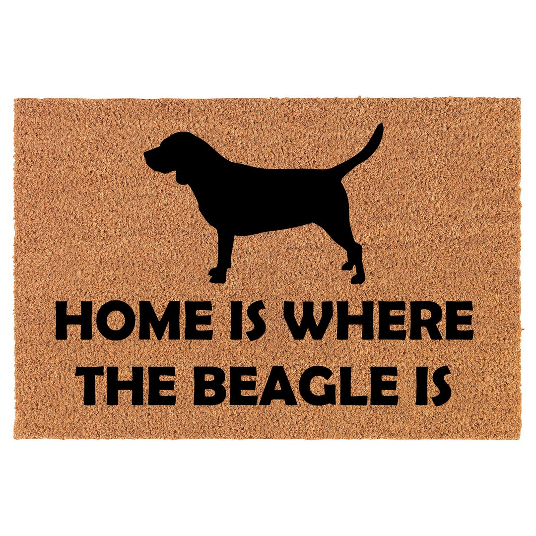 Home is Where the Beagle is Dog Coir Doormat Door Mat Entry Mat ...