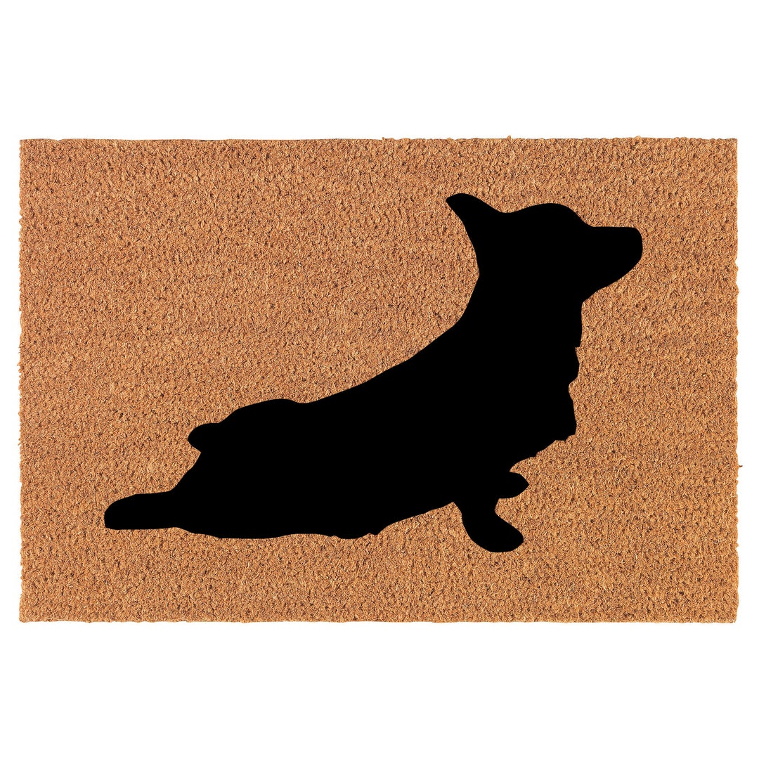 Corgi Yoga Coir Doormat Door Mat Housewarming Gift Newlywed Gift ...