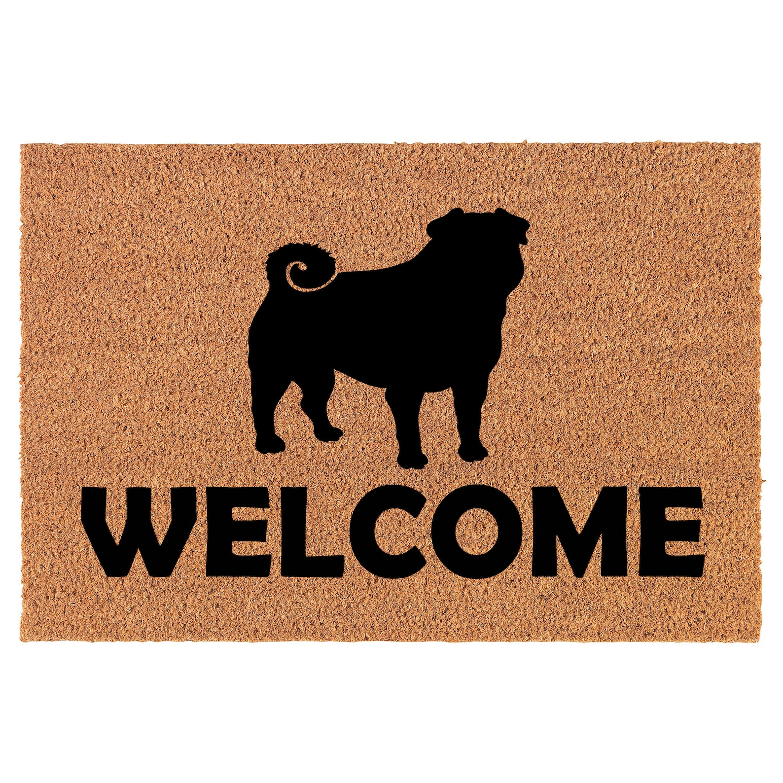 Welcome Pug Coir Doormat Door Mat Housewarming Gift Newlywed - Etsy